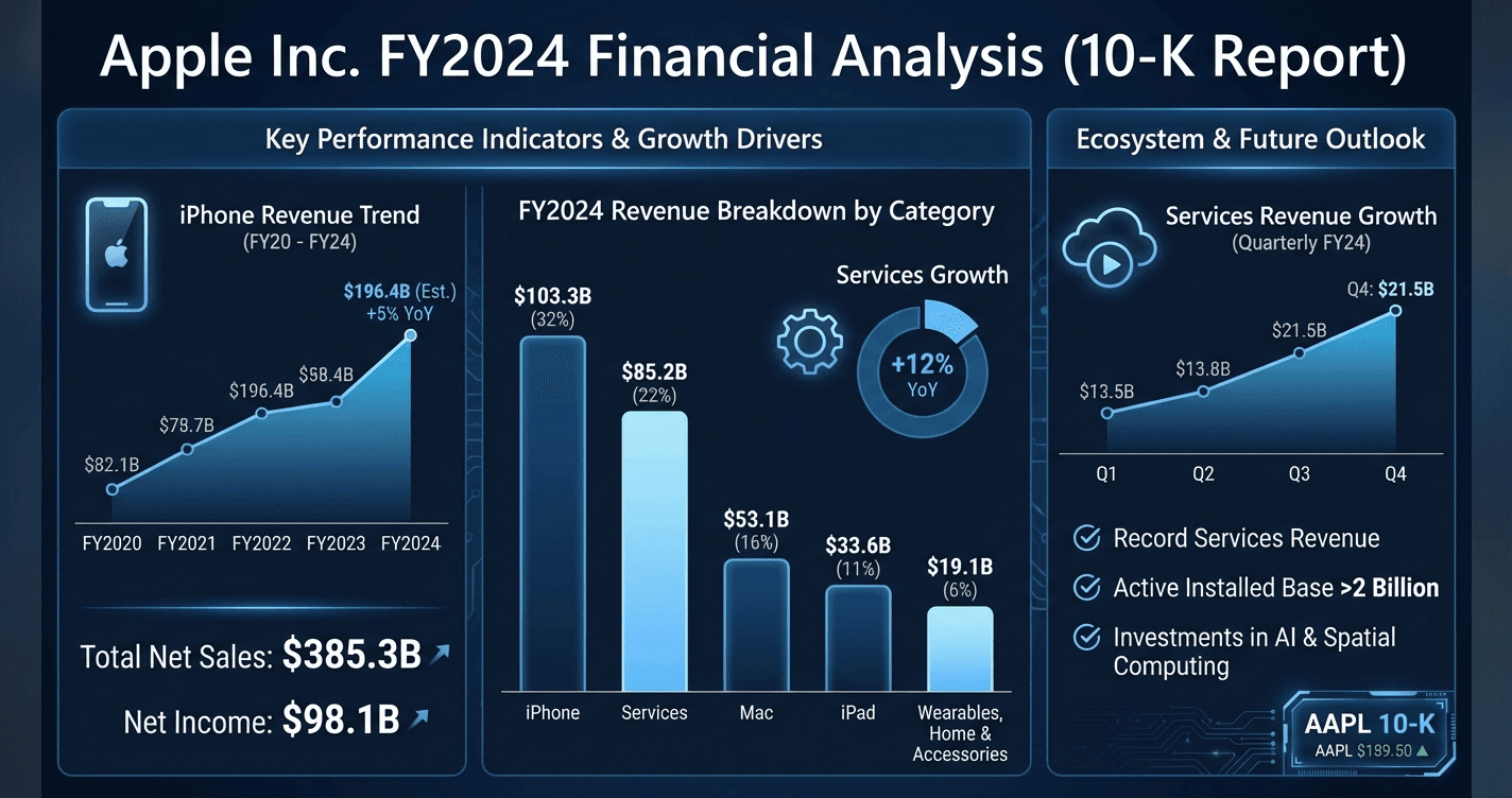 Apple 10-K FY2024 | $391B Revenue Financial Analysis